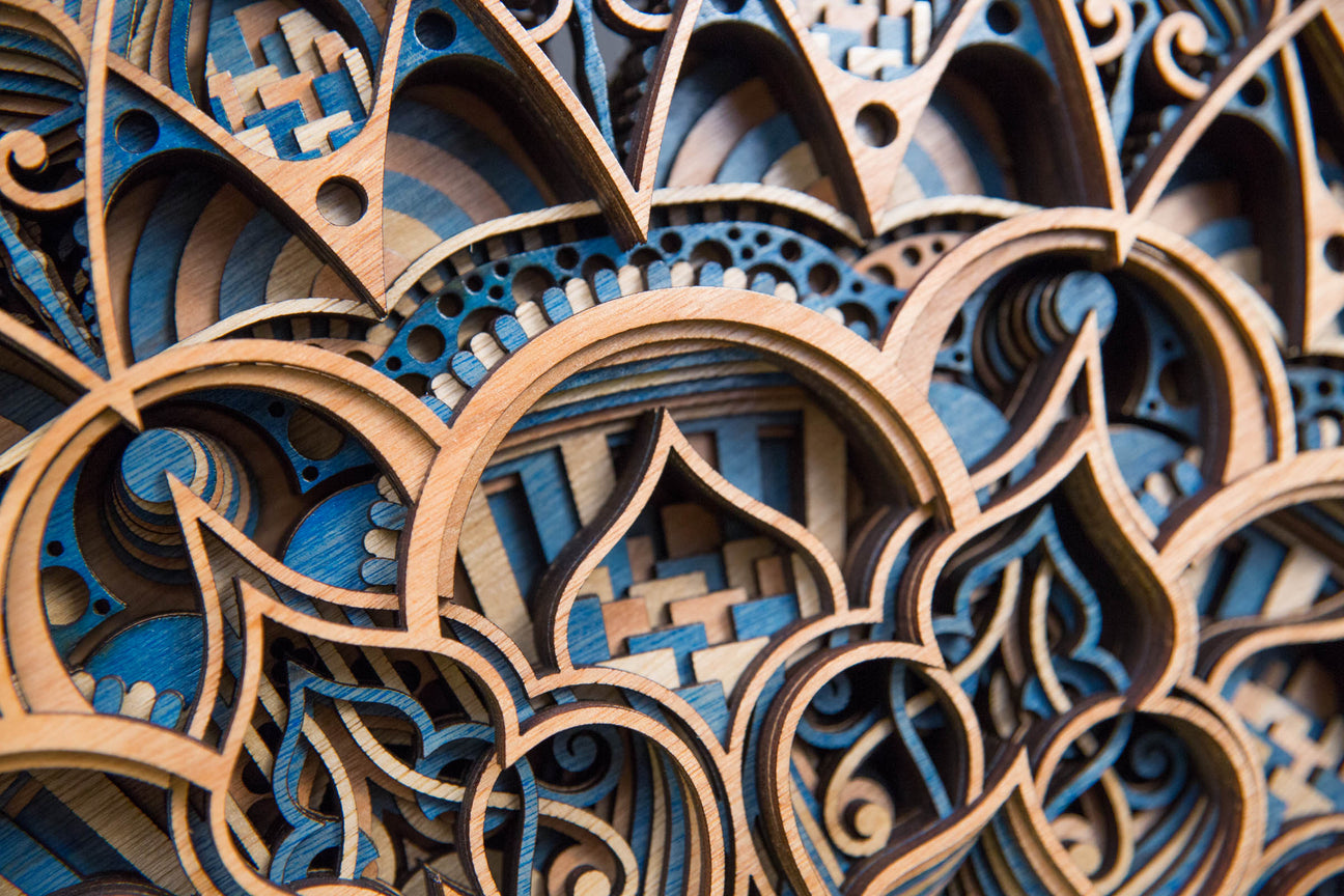 Ansari Wooden Relief Sculpture – Art by Philip Roberts