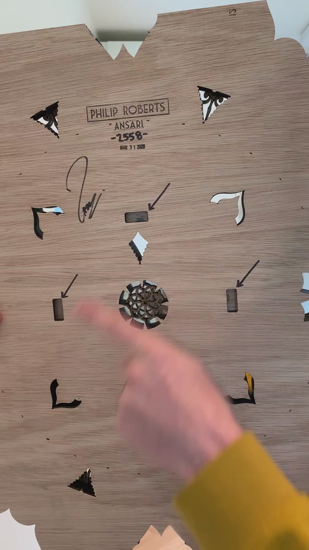 Ansari Wooden Relief Sculpture – Art by Philip Roberts